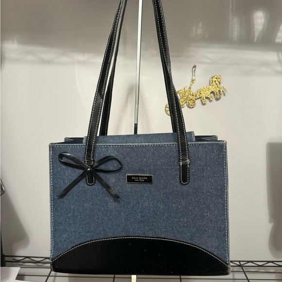 kate spade | Bags | Kate Spade Denim And Leather Shoulder Bag | Poshmark